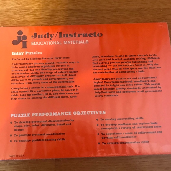 Judy Instructo | Toys | Vintage Judy Instructo Clown Puzzle Nwt | Poshmark